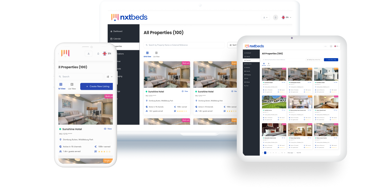 NextPax Nxtbeds | Lite PMS for Hotels and Vacation Rentals